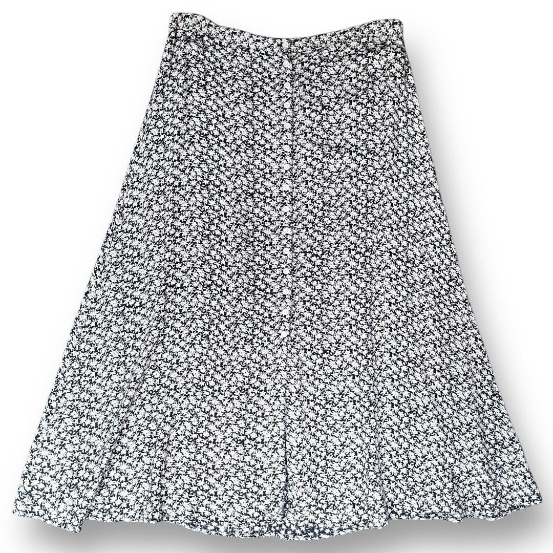 Vintage 90's Fleurs by Komil Women's Maxi Skirt / Size Large / Black ...