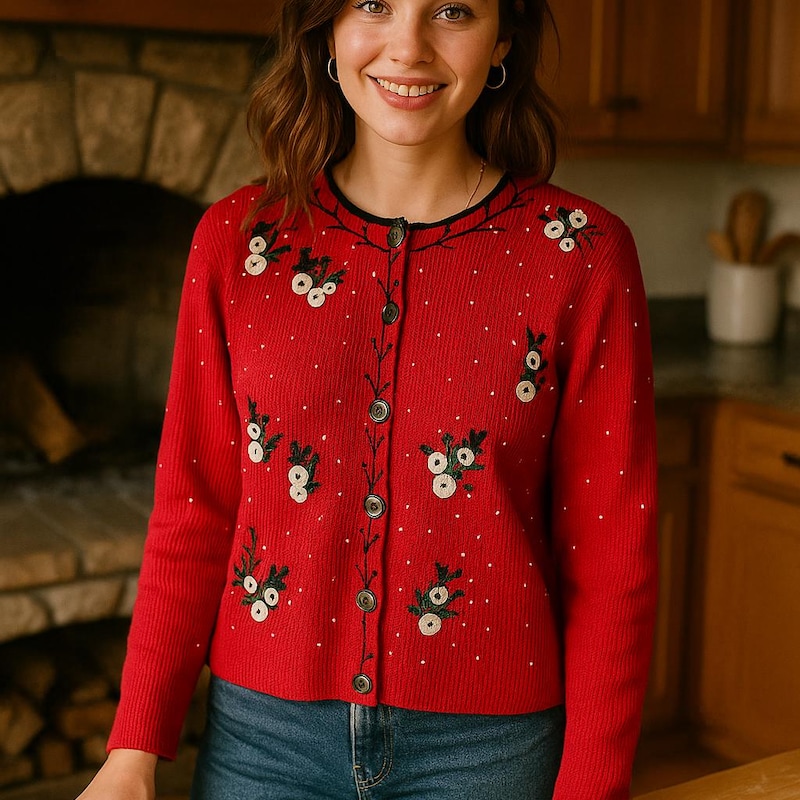 Red Susan Bristol Sweater - Etsy