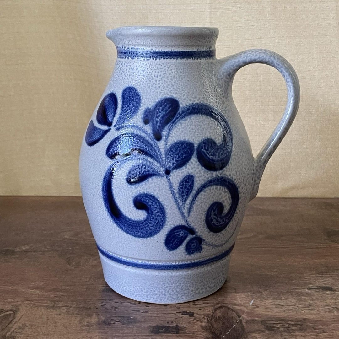 Vintage Jacob Leopold Knodgren Salt Glaze German Art Pottery Pitcher ...