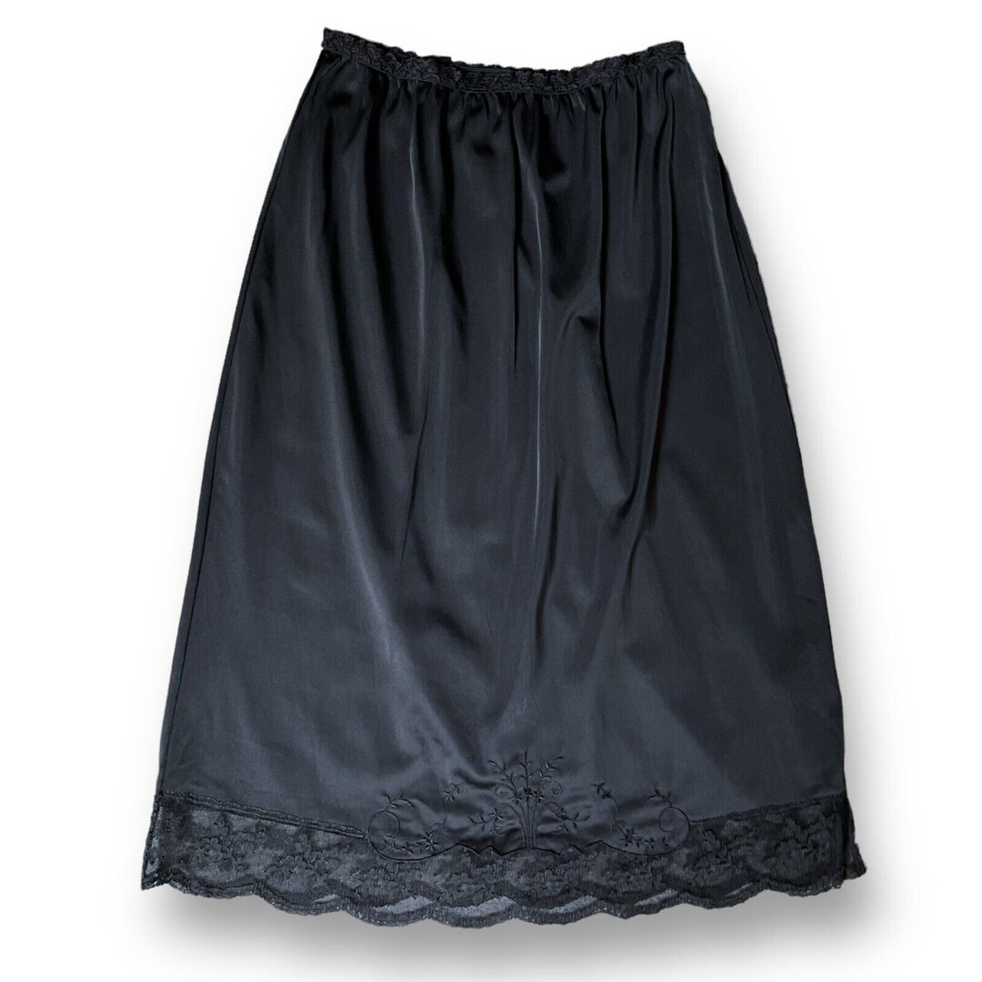 Vintage Slimtite Women's Half Slip / Size Medium / Black Nylon ...
