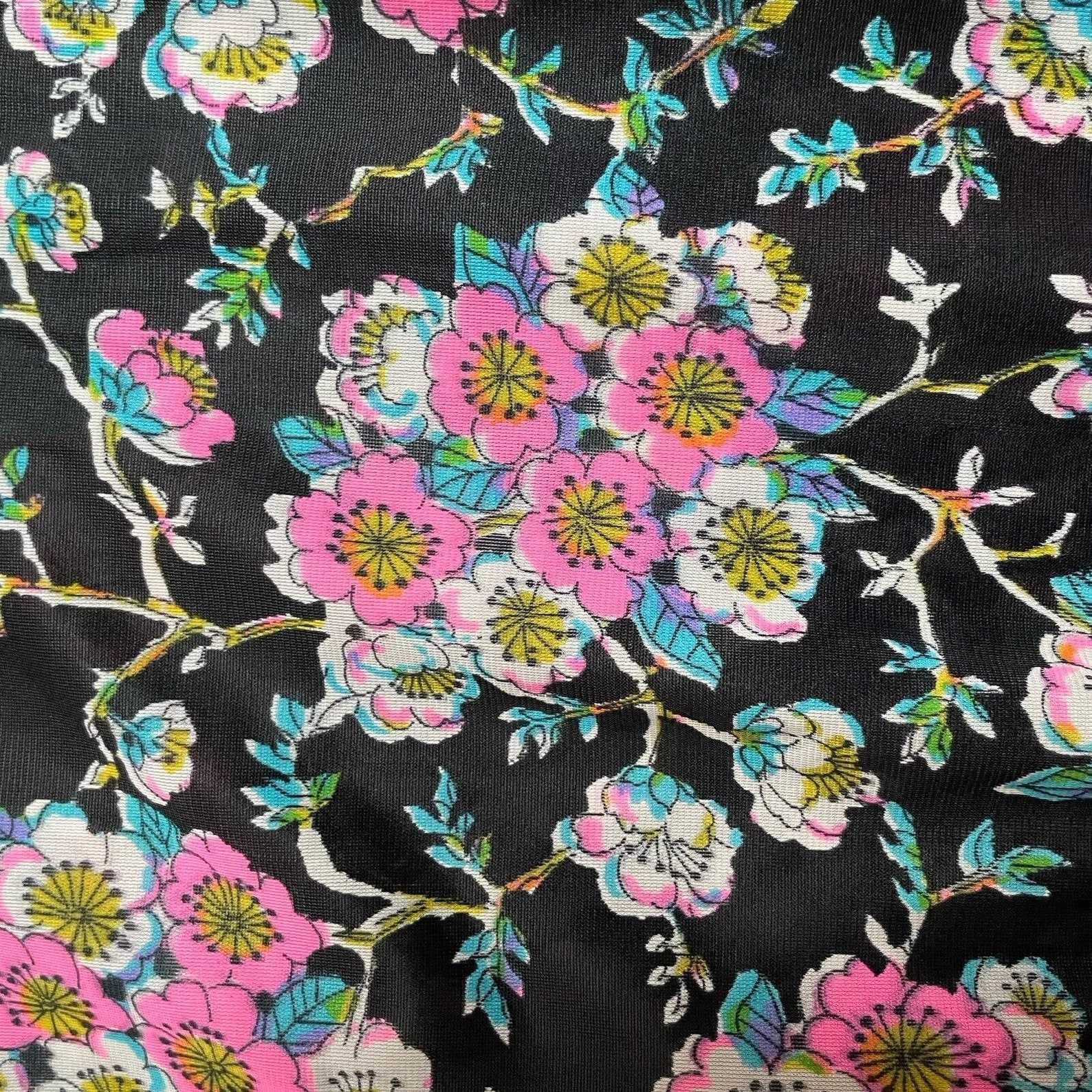 Vintage Molla Kaye Half Slip / Black Floral Nylon Tricot Pillow Tab ...