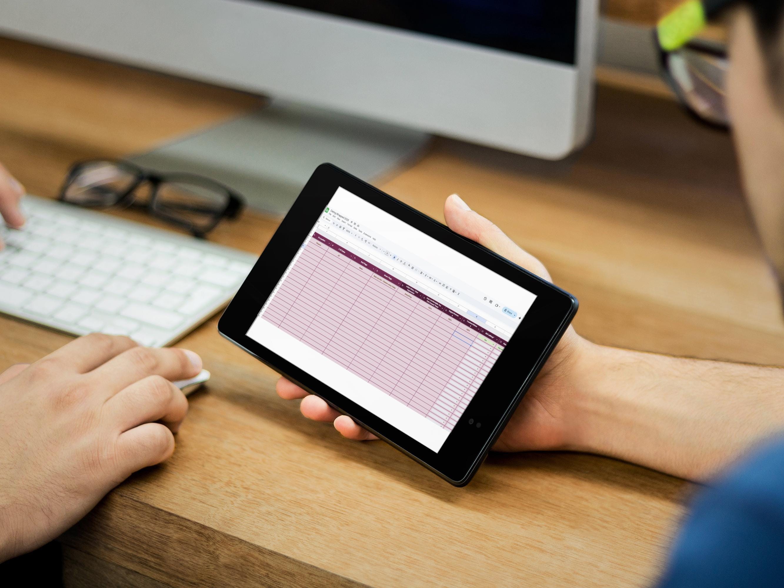 Dating Wrapped Template Spreadsheet - A Fun and Insightful Dating ...