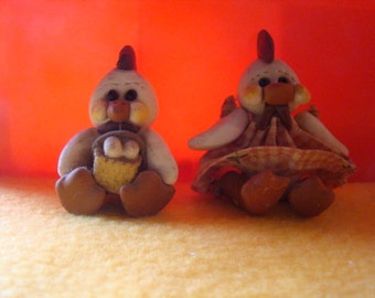 Clay chickens | Etsy