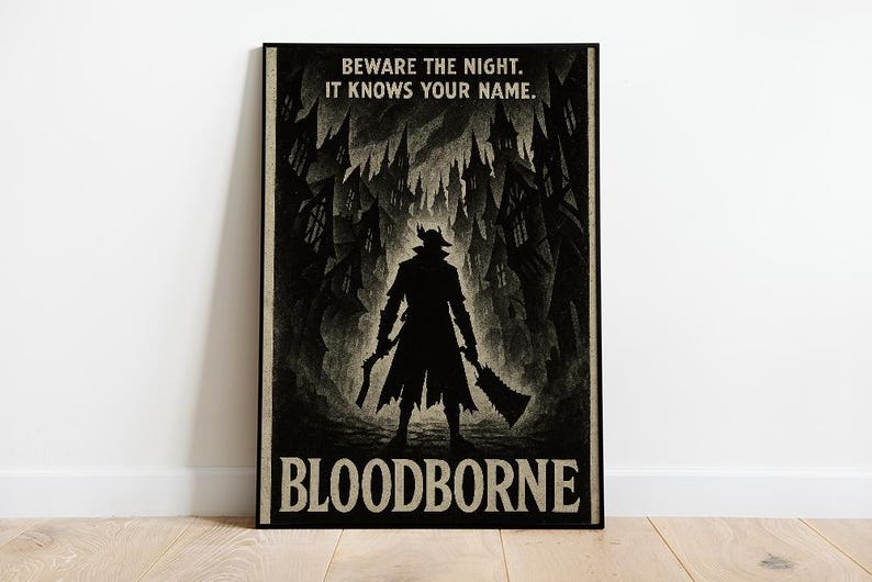Bloodborne Gothic Horror Poster: German Expressionist Dark Souls Art - Etsy