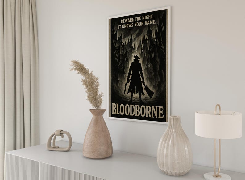 Bloodborne Gothic Horror Poster: German Expressionist Dark Souls Art - Etsy