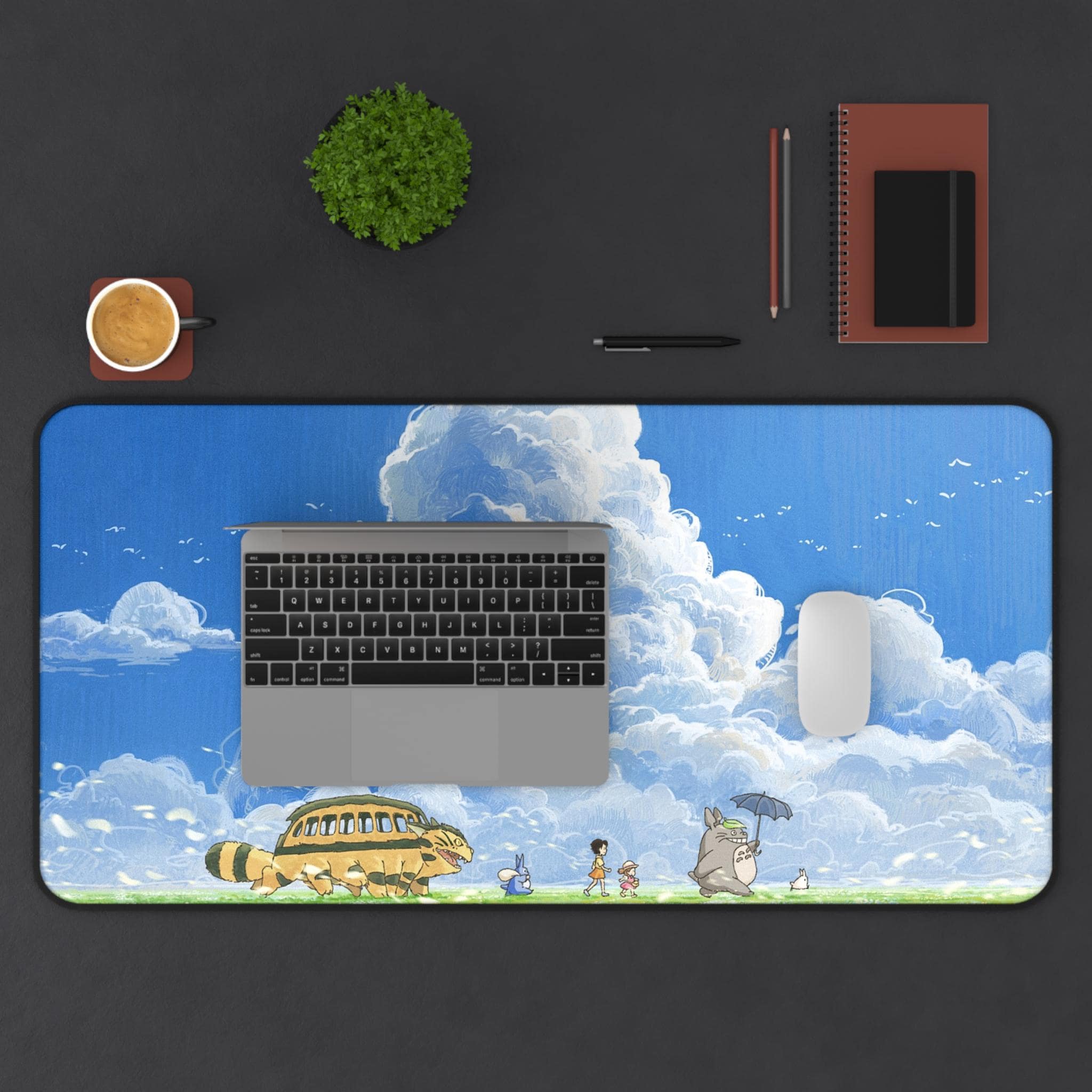 Totoro Desk Mat: Anime Art Mousepad - Studio Ghibli Inspired - Etsy