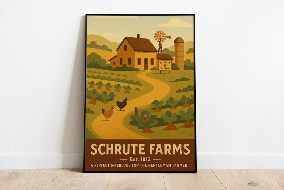 Schrute Farms Poster: the Office Funny TV Show Wall Art - Etsy