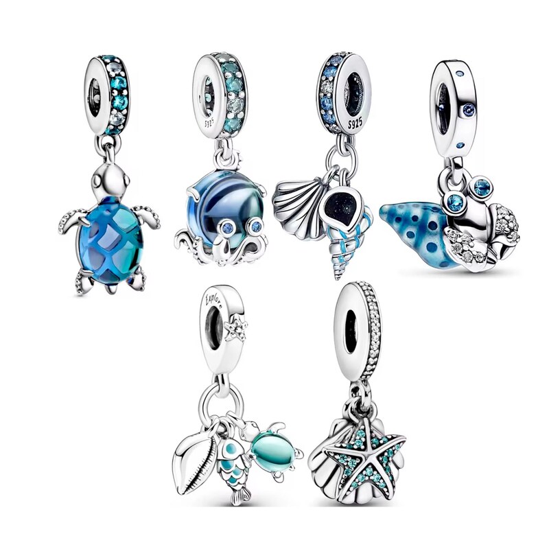Pandora Blue Charms - Etsy