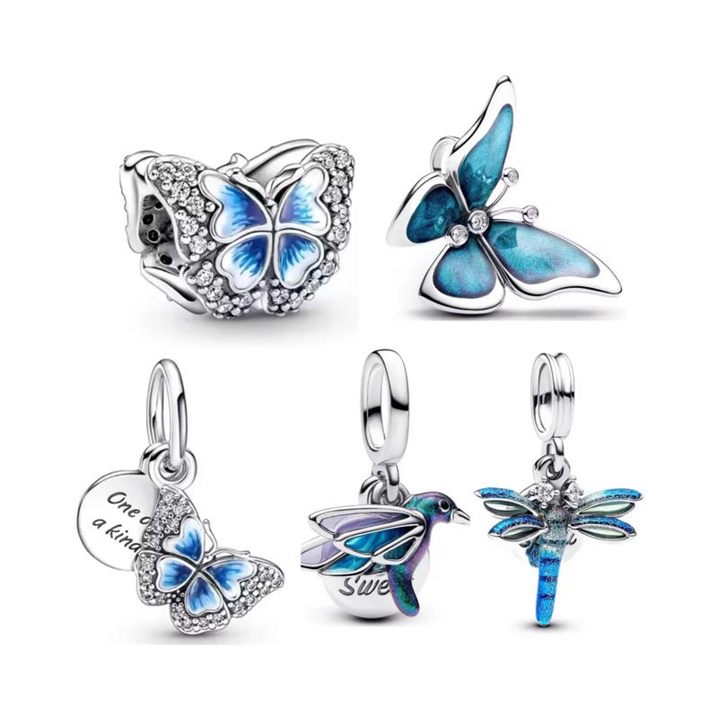 Pandora Blue Charms - Etsy