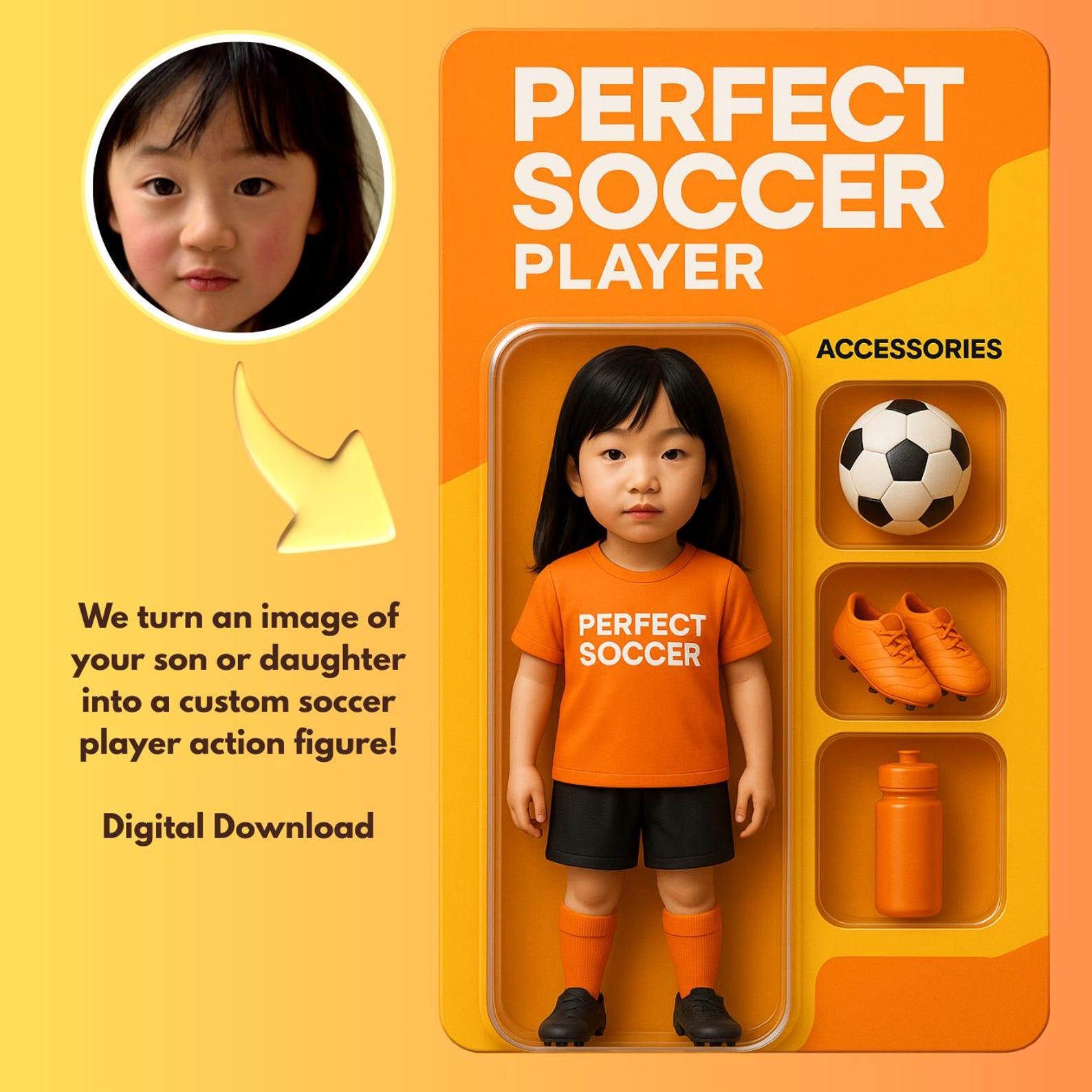 Custom Soccer Player Action Figure Box, Personalized Toy Box, Turn Your ...