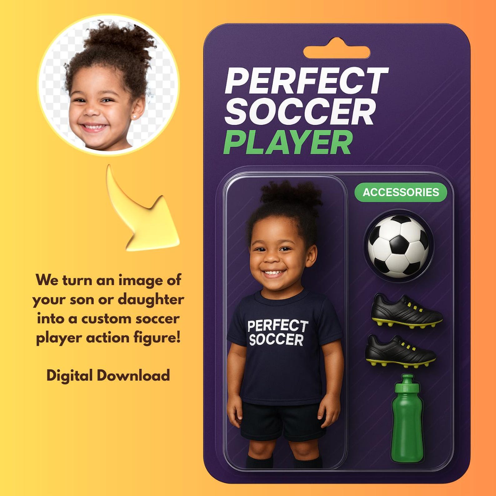Custom Soccer Player Action Figure Box, Personalized Toy Box, Turn Your ...