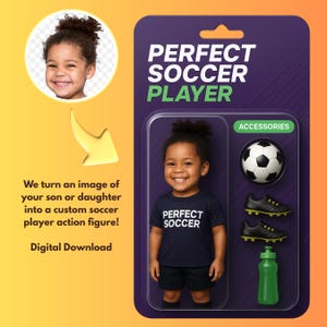 Custom Soccer Player Action Figure Box, Personalized Toy Box, Turn Your ...