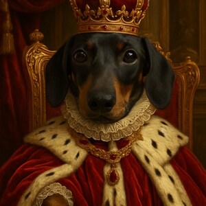 Unlimited Edits Fully Customisable Regal Royal Pet Portrait Drawing ...