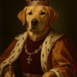 Unlimited Edits Fully Customisable Regal Royal Pet Portrait Drawing ...