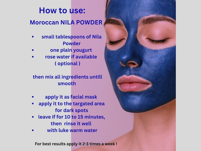 Moroccan Nila Powder Face Body Mask for Skincare & Brightening Natural ...