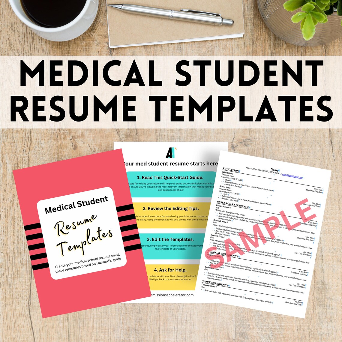 Medical Student Resume Template – MS Word CV Template for Medical ...