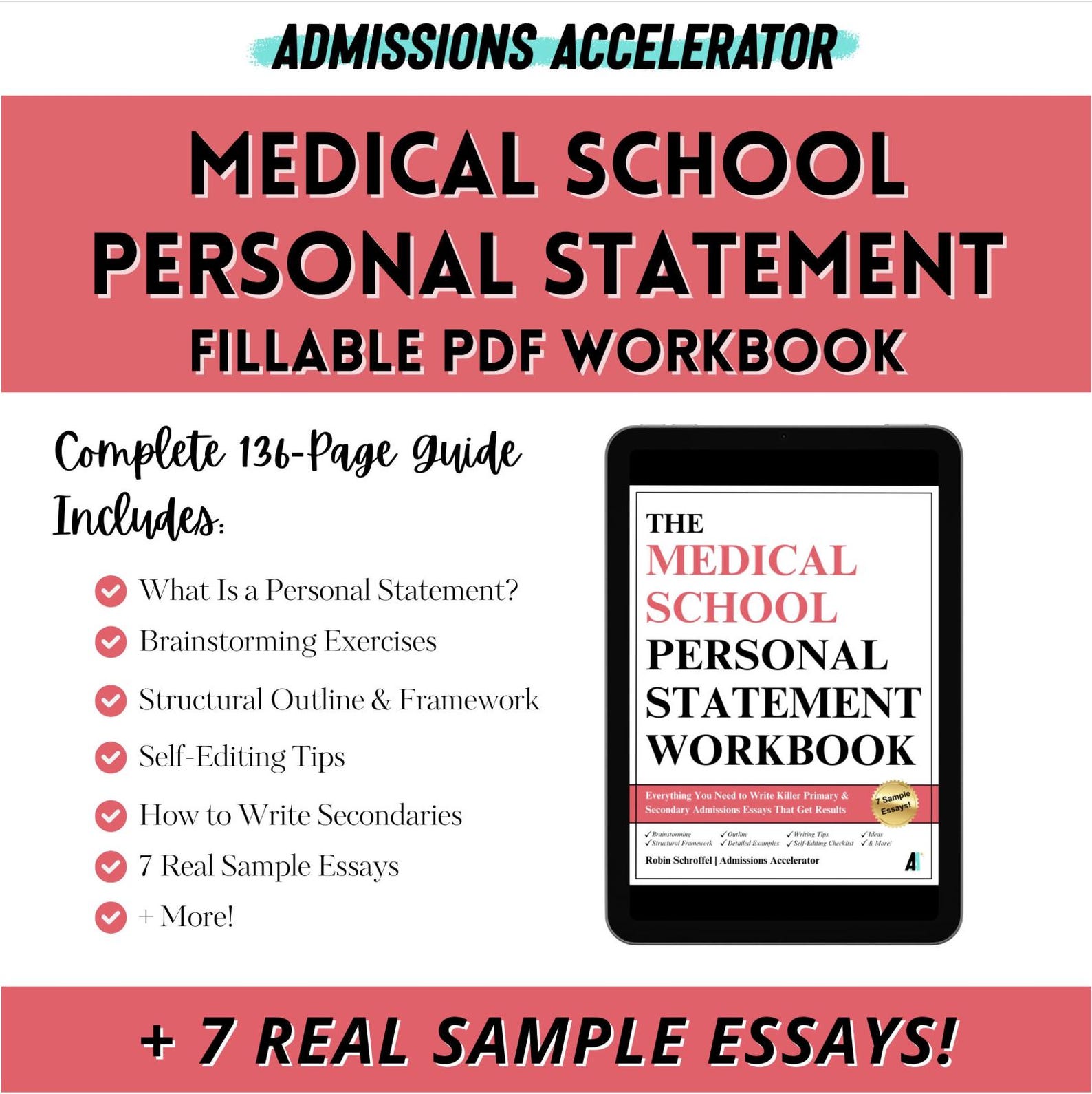 The Medical School Personal Statement Workbook – A Step-by-step Fillable PDF Guide to Writing ...