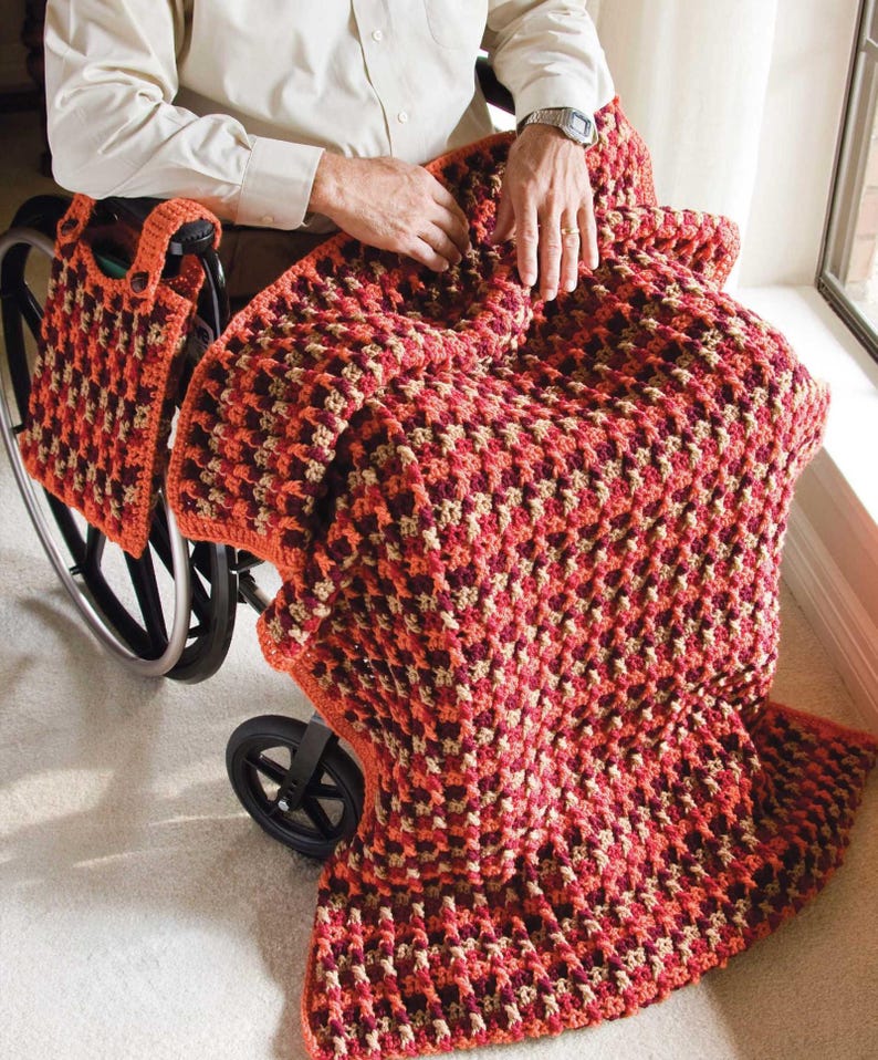 Crochet Wheelchair Afghan & Walker Caddy Pattern (PDF Pattern) - Etsy
