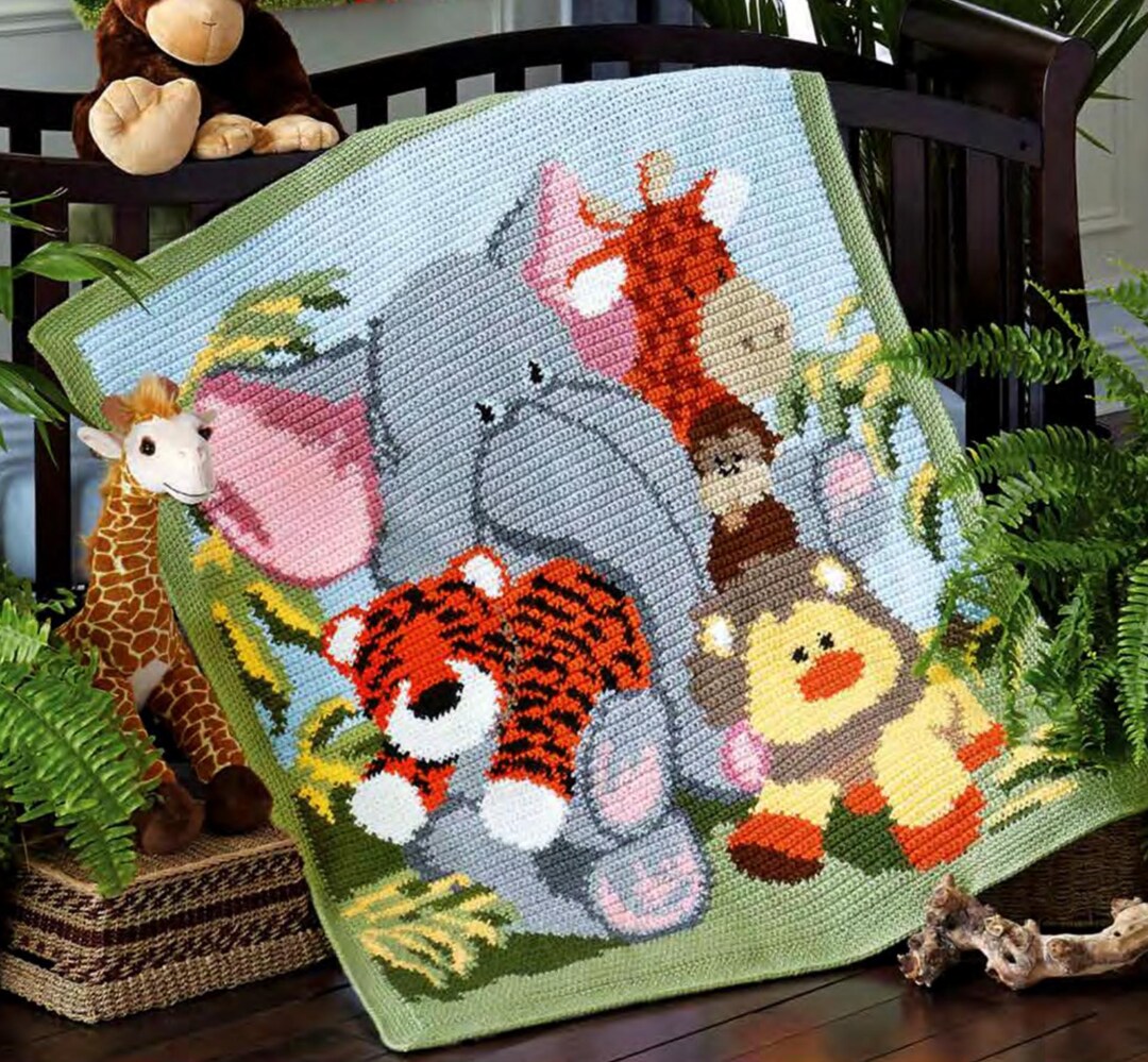 Crochet Pattern,crochet Baby Afghan Pattern, PDF Pattern,graph Jungle ...