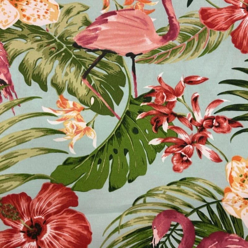 Flamingo Fabric - Etsy