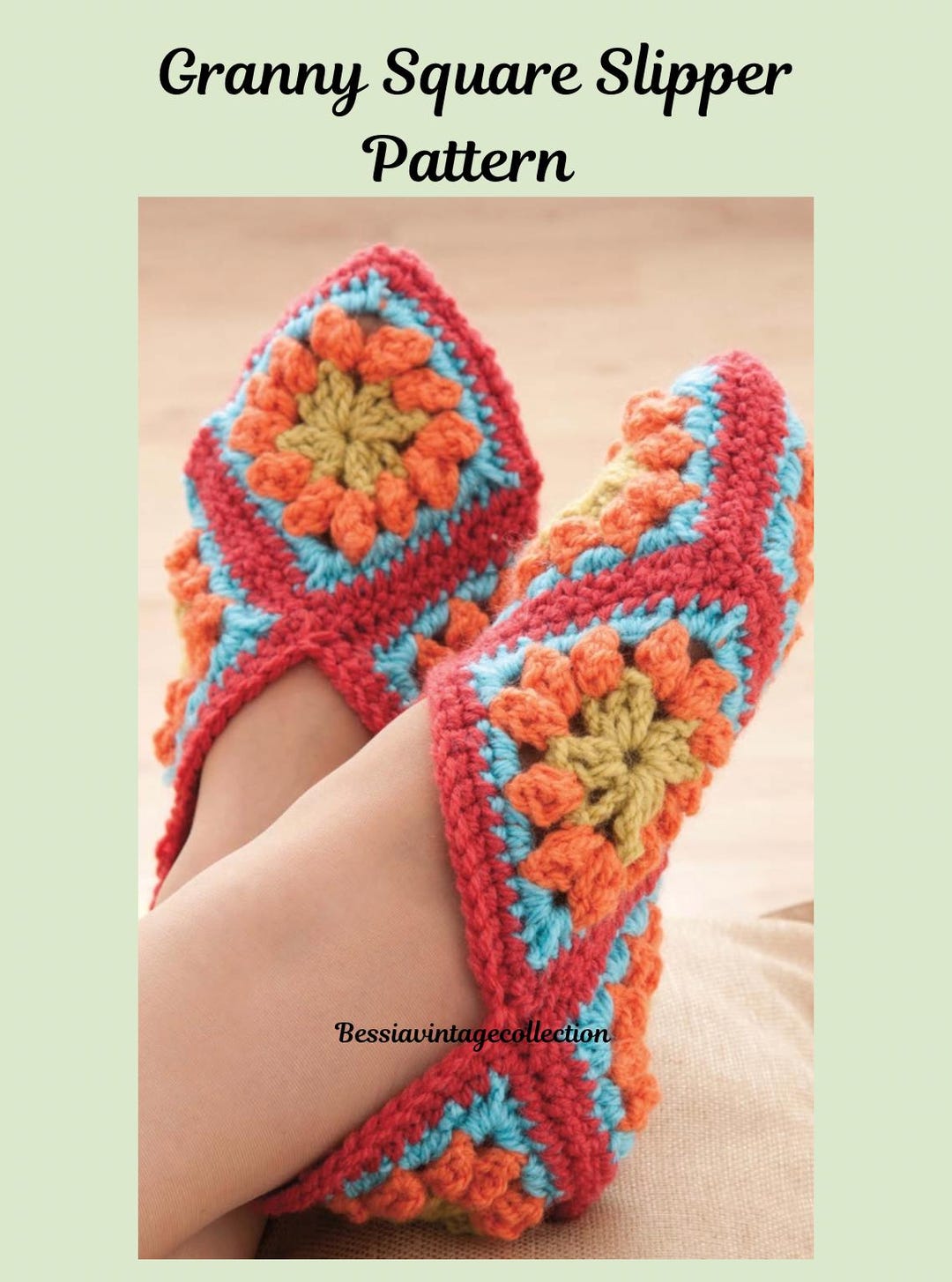 Crochet Granny Square Slipper Pattern: Adult Sizes (PDF Pattern) - Etsy