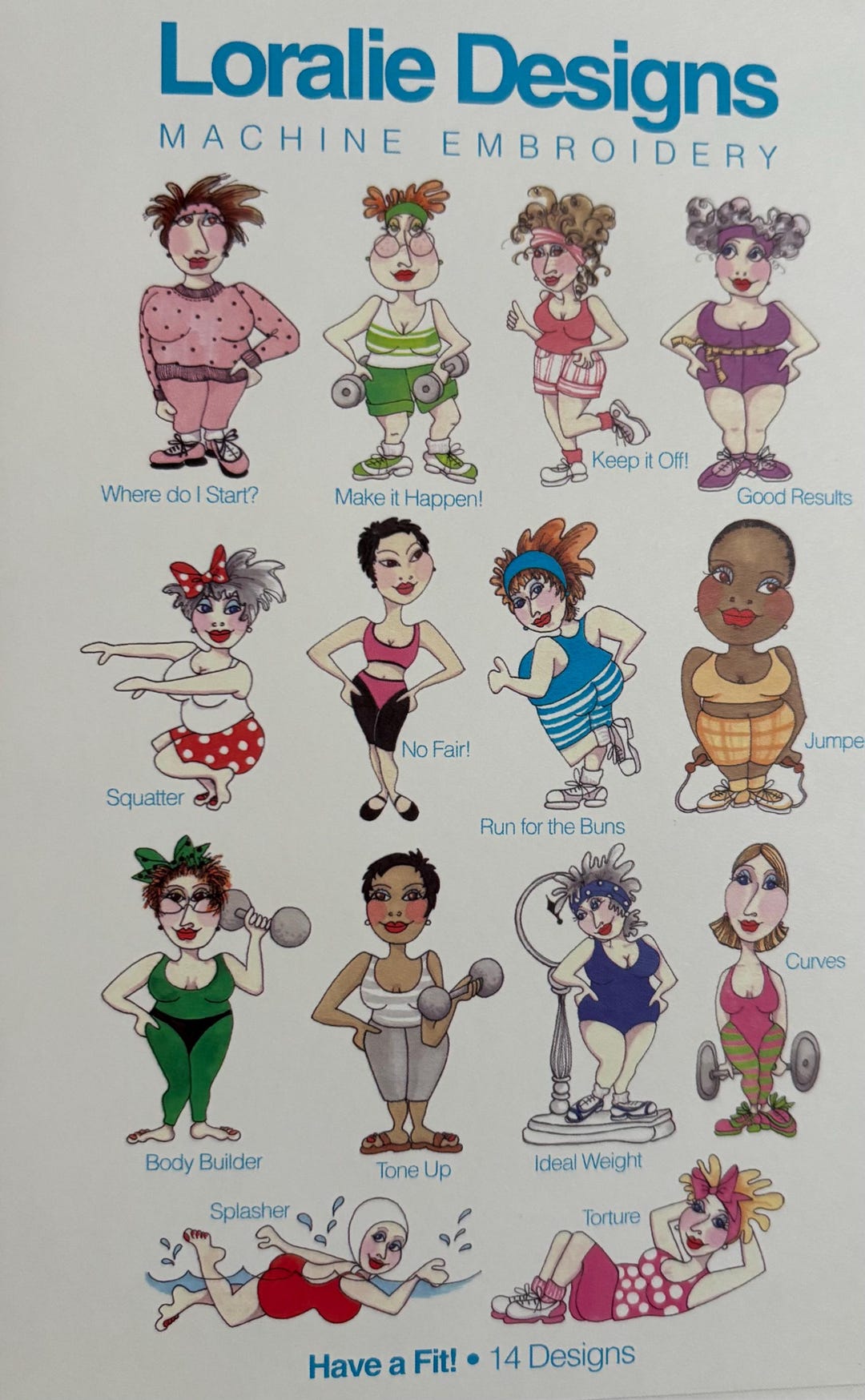 Loralie Designs Machine Embroidery Designs: Have A Fit, 14 Patterns on ...