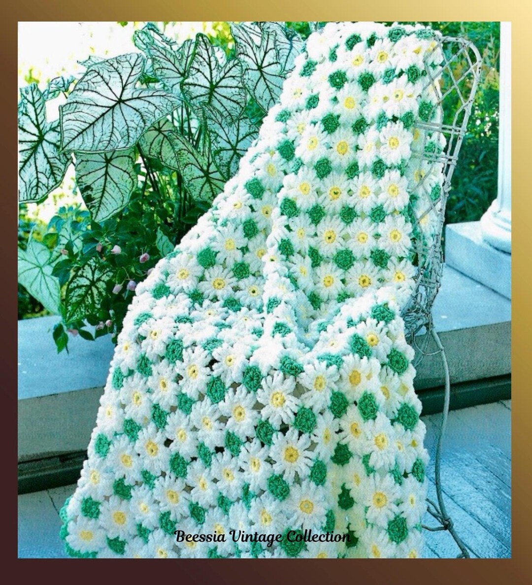 Vintage Daisy Crochet Afghan Pattern, Floral Throw (PDF Pattern) - Etsy
