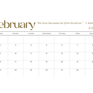 2025 Printable Calendar With Biblical Quotes and Inspirations Christian ...