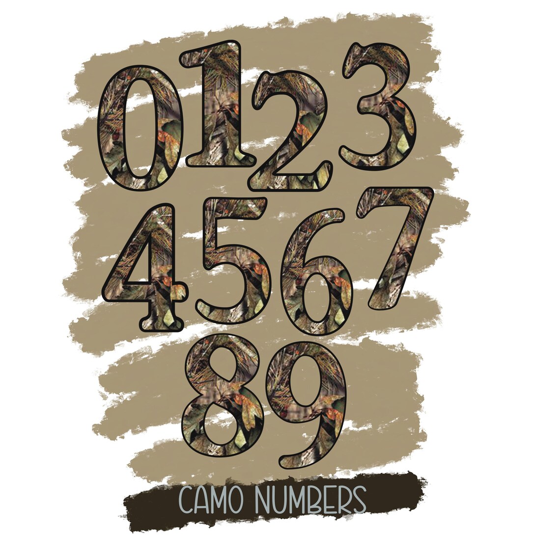Camo Numbers, PNG/SVG, Clipart, Design Element, Digital Download - Etsy