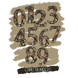 Camo Numbers, PNG/SVG, Clipart, Design Element, Digital Download - Etsy