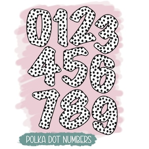 Polka Dot Numbers, PNG Download, Clipart, Design Element, Digital ...
