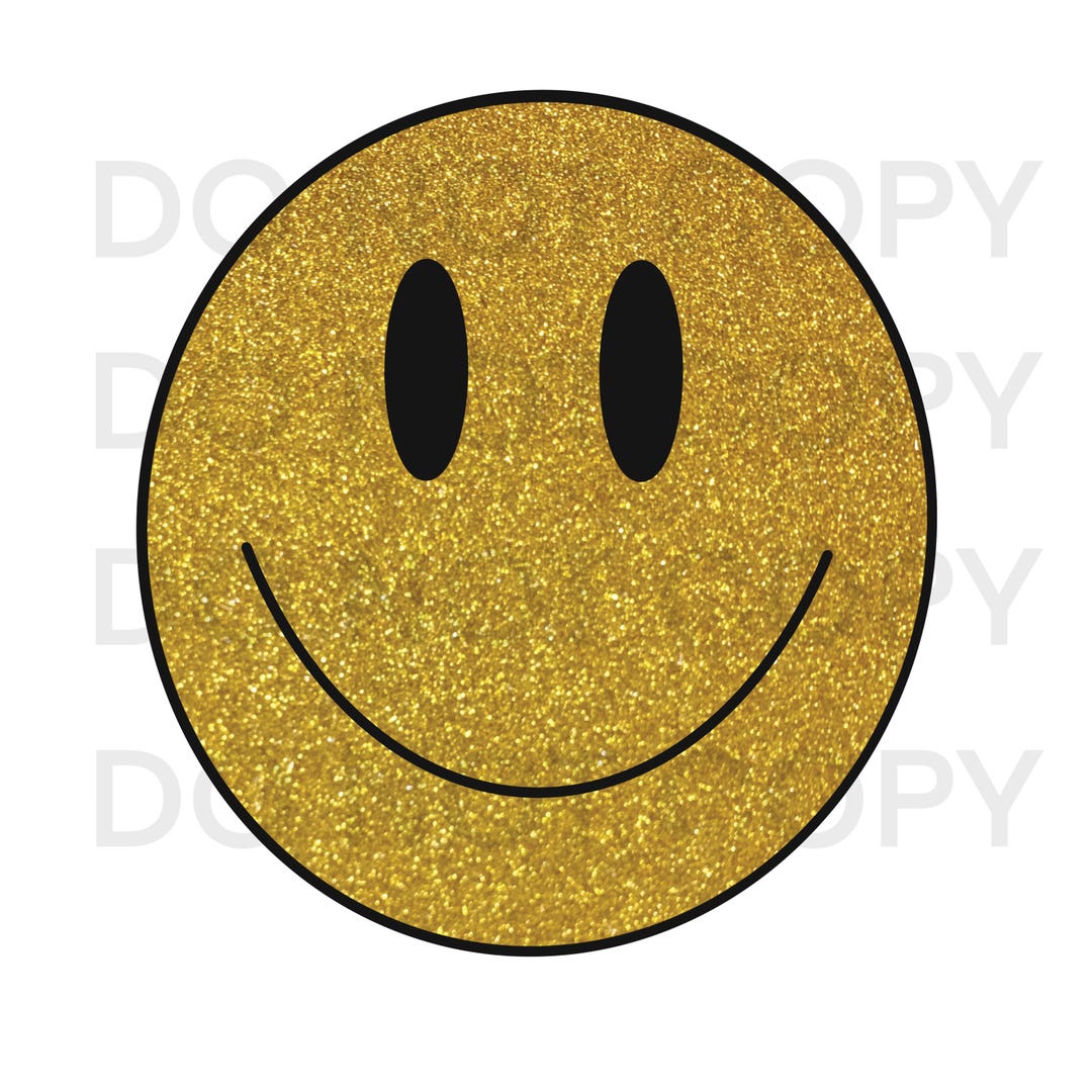 Gold Glitter Smiley Face PNG, Glitter Smiley, Happy Face, Smile Design ...