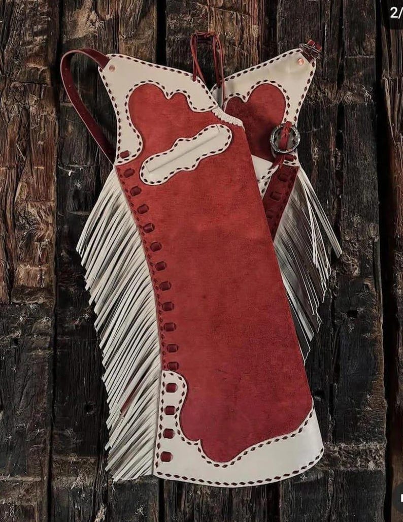 Handmade Suede Leather Chaps: Western Fringed Horse Riding Costume - Etsy