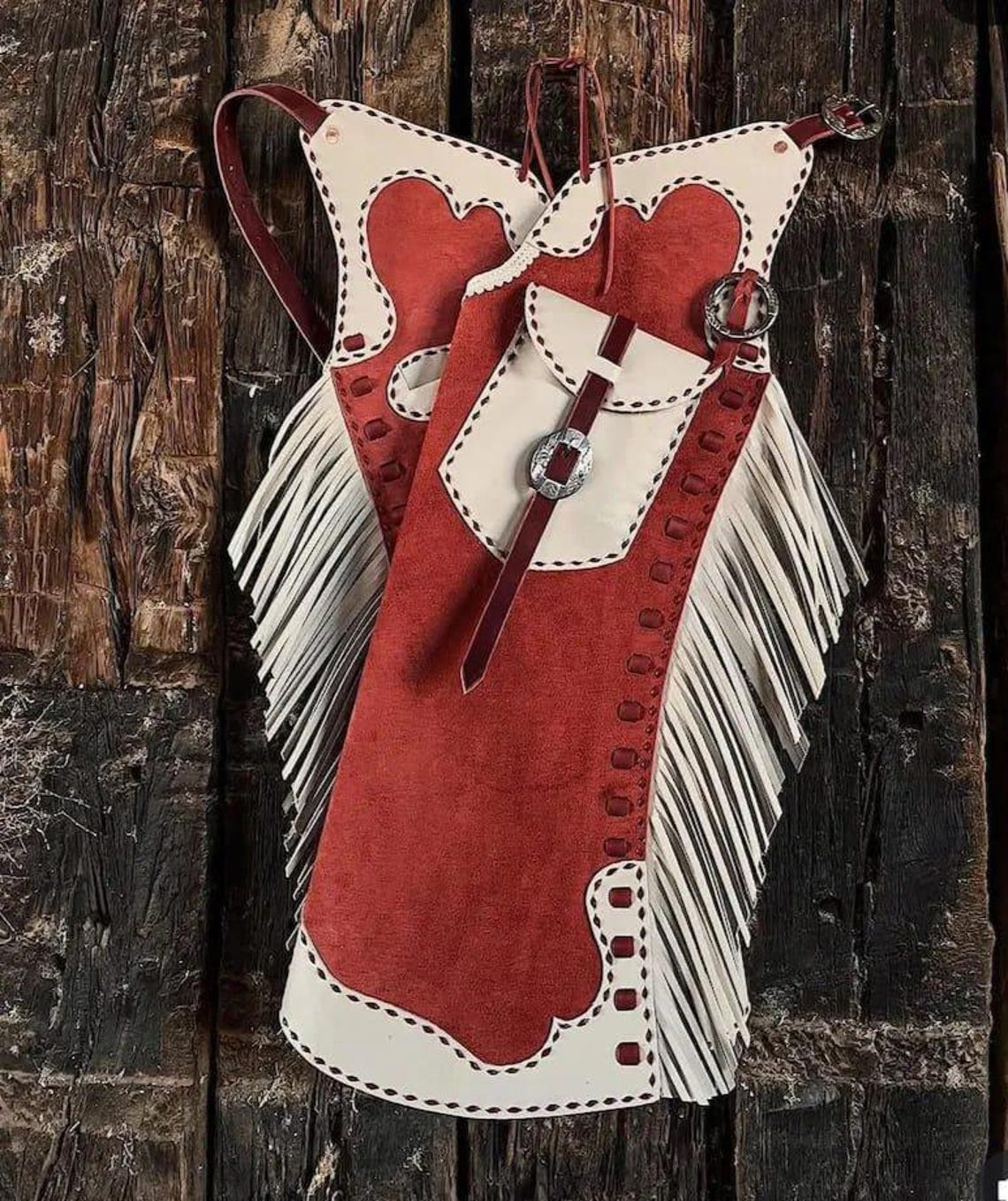 Handmade Suede Leather Chaps: Western Fringed Horse Riding Costume - Etsy