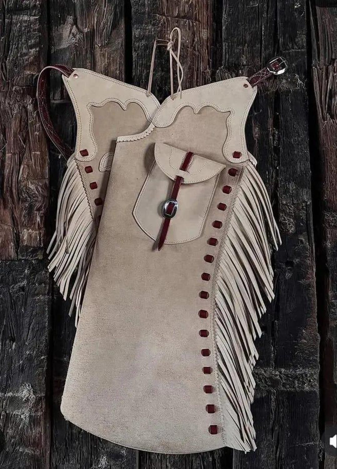 Leather Chinks Chaps Hand Made Western Suede Chap Horse Riding Fringes ...