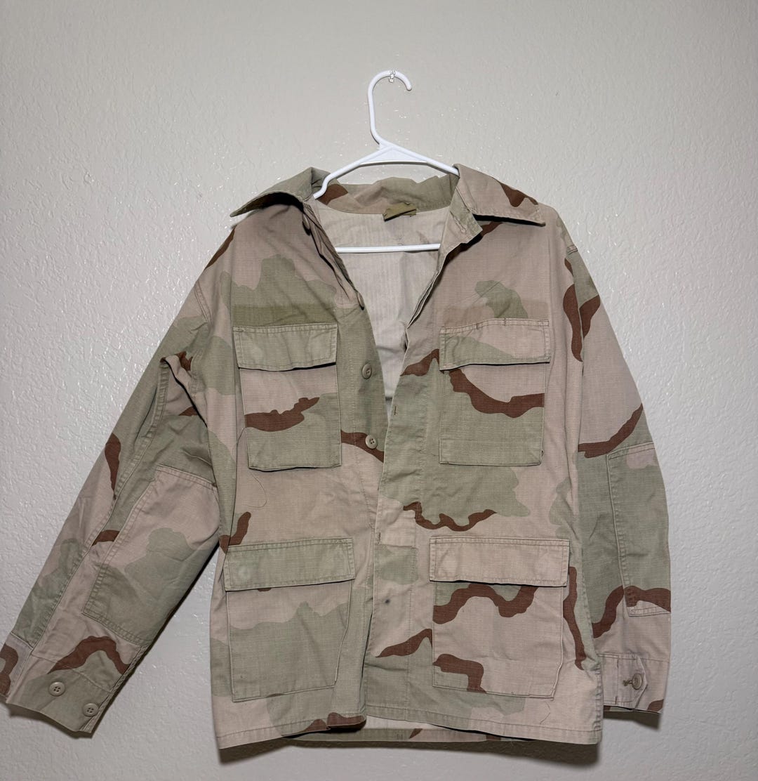 3 Color Desert Camouflage Uniform Coat. Original US DCU Shirt. Size ...