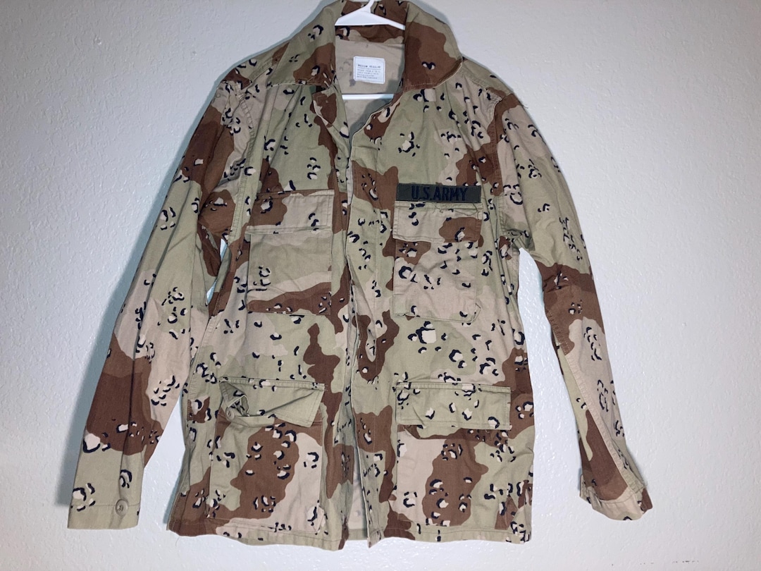 6 Color Chocolate Chip Camouflage, Desert Storm Era Camo Coat, Military ...