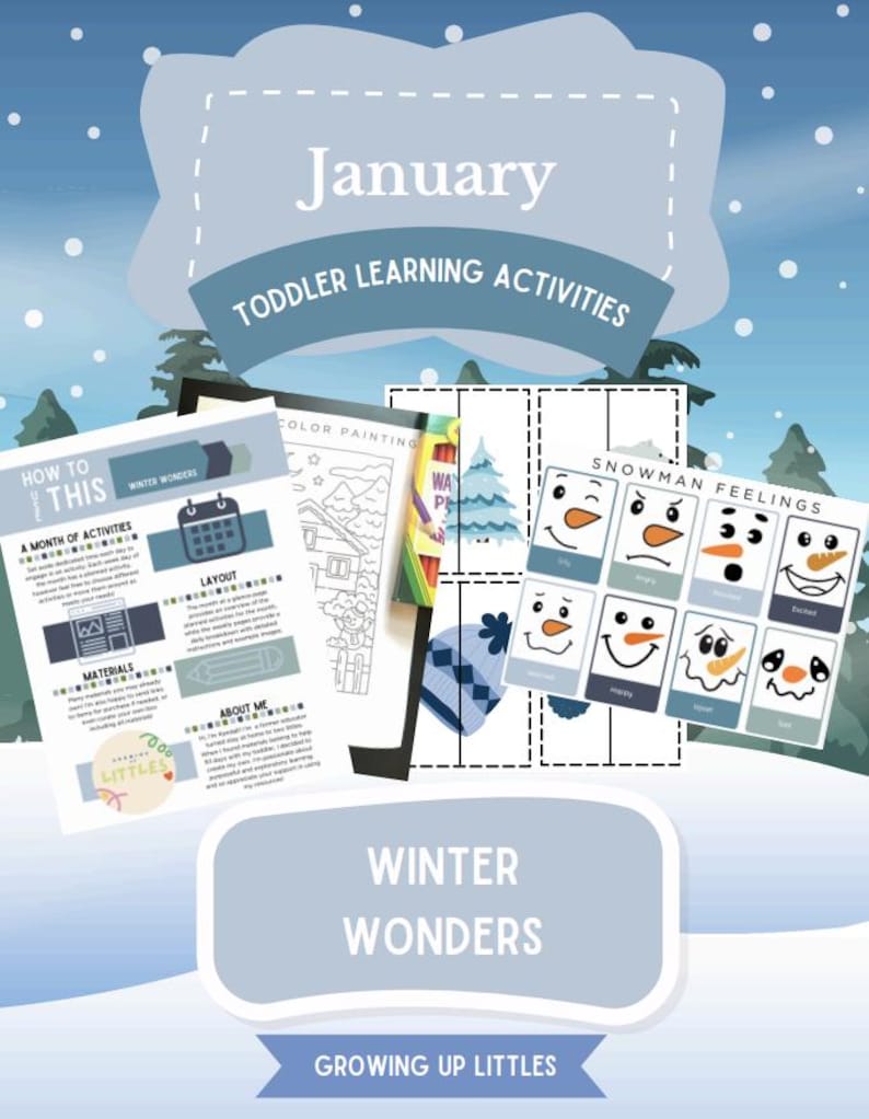 Winter Activity Bundle for Toddlers | January Sensory Play Guide ...