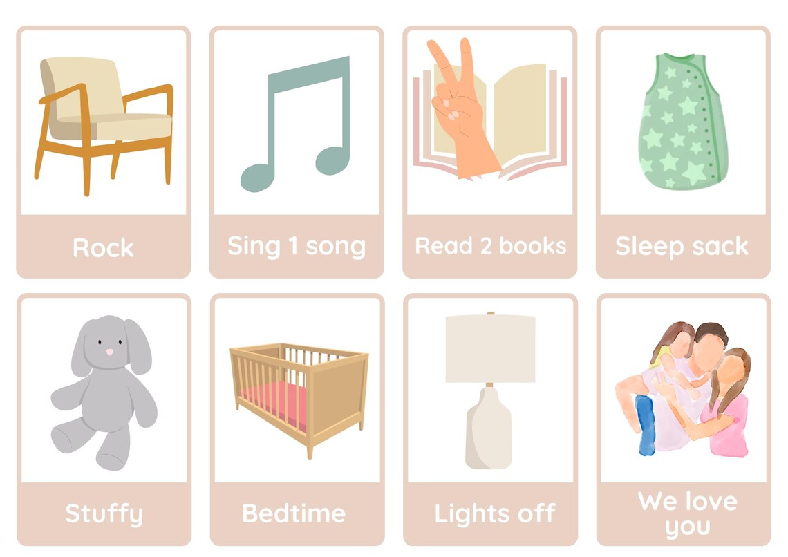 Digital Visual Routine Cards for Toddlers | Printable Daily Routine ...