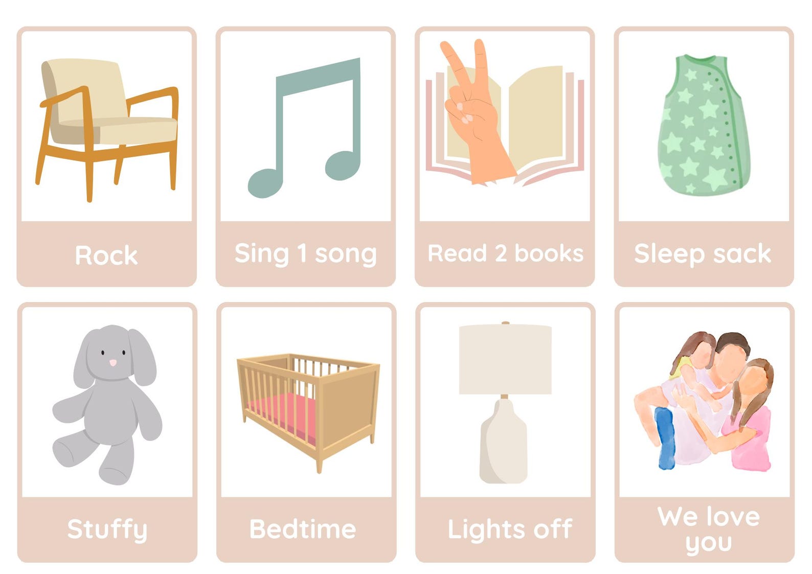 Digital Visual Routine Cards for Toddlers | Printable Daily Routine ...