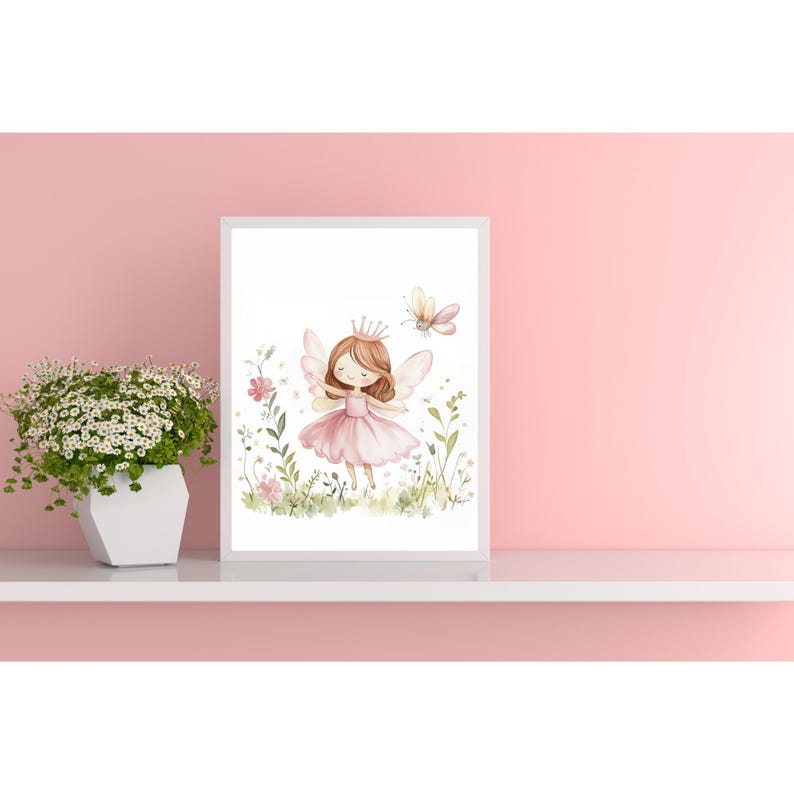 Fairy Theme Nursery Wall Art Girl Room Decor,set of 3 Whimsical Fairy ...