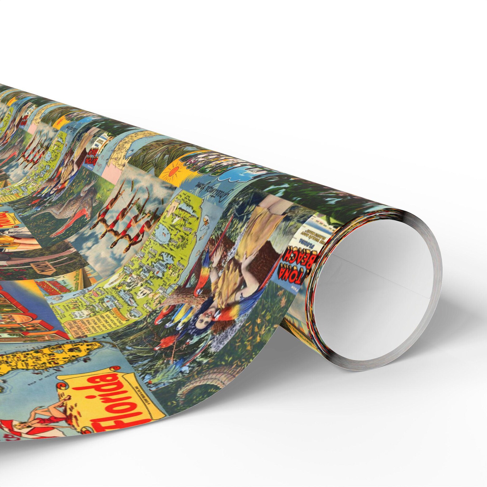 Vintage Florida Wrapping Paper / 6-foot Roll Retro Gift Wrap 1940s ...