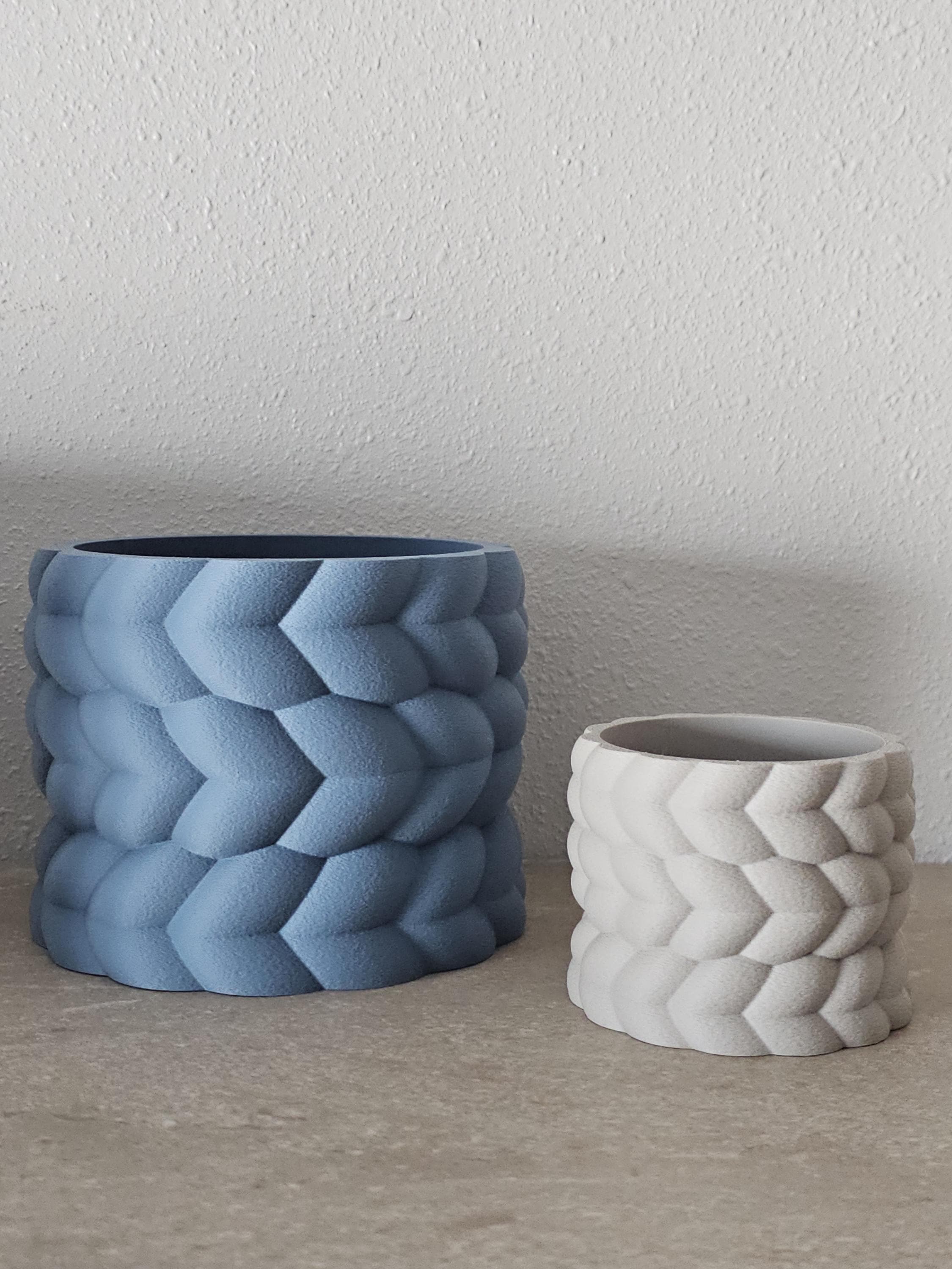 Yarn Texture Planter - Modern Geometric Succulent Pot - Textured Plant ...