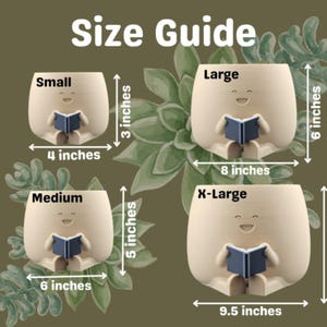 Happy Reading Planter With Drainage: Book Planter Pot for Readers, Easy ...