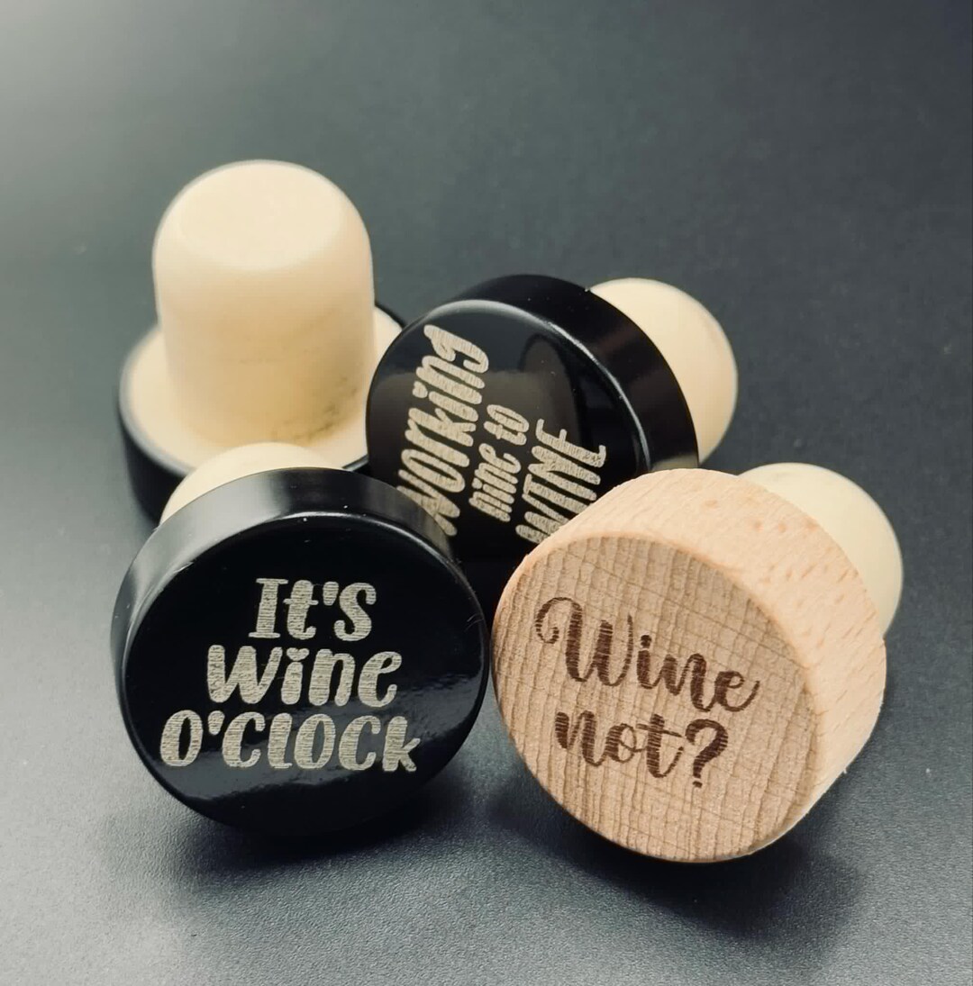 Laser Engraved Wine Corks | Fun & Whimsical Sayings for Wine Lovers ...