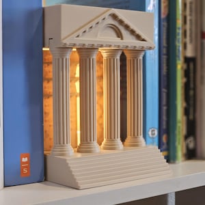 Greek Temple Book Nook: Architectural Bookshelf Insert With LED - Etsy
