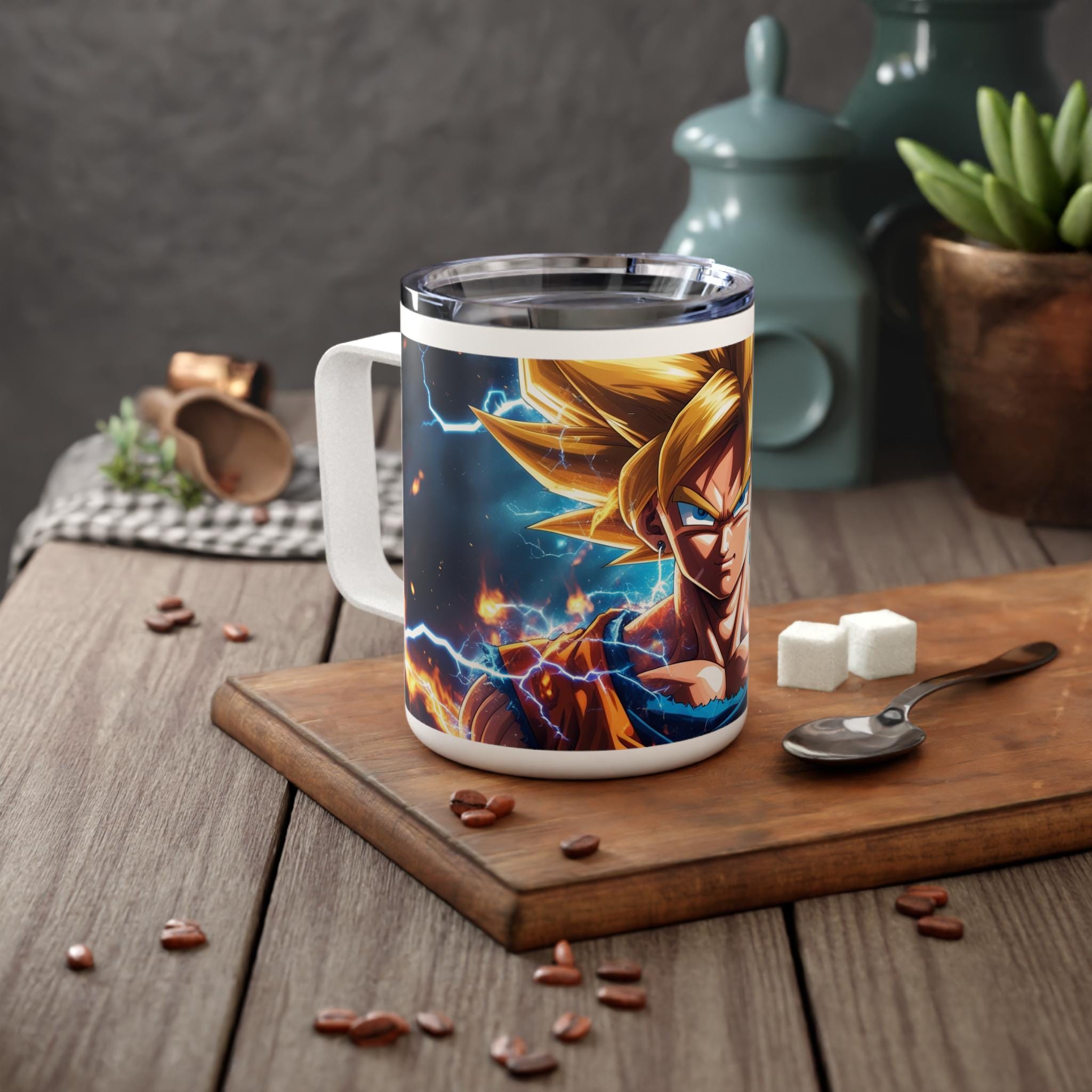 Goku Insulated Coffee Mug, Anime Lover Gift, Dragon Ball Z Merchandise ...