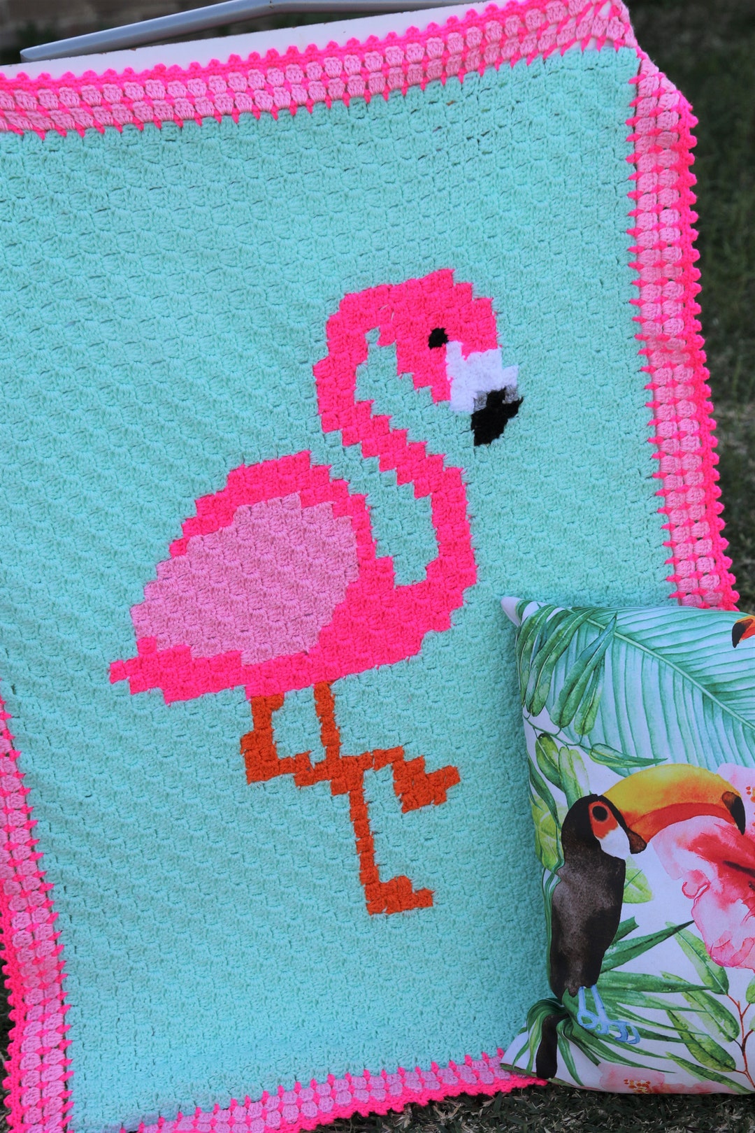 INSTANT DOWNLOAD PATTERN Flamingo Tropicale C2c Crochet Graphgan Baby ...