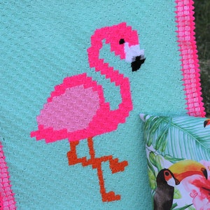 INSTANT DOWNLOAD PATTERN Flamingo Tropicale C2c Crochet Graphgan Baby ...