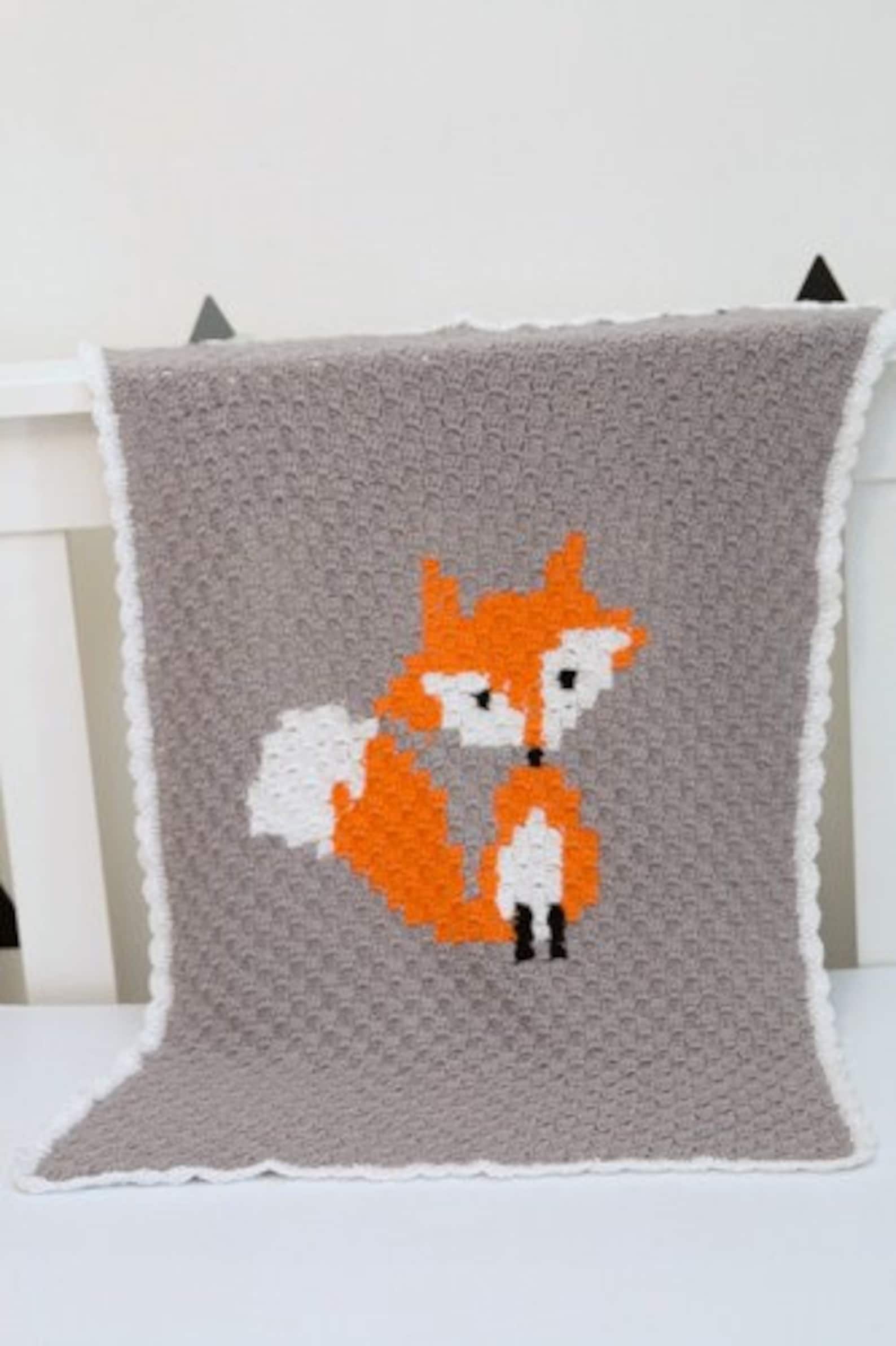 INSTANT DOWNLOAD PATTERN Crochet Woodlands Fox C2C Graphgan Baby ...